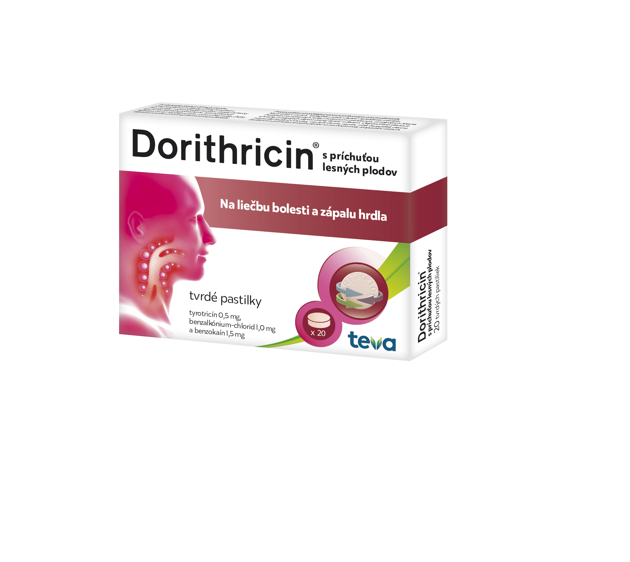 DORITHRICIN Mentol 20 tvrdých pastiliek - MojaLekáreň.sk